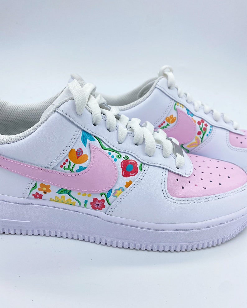 Custom Hand-painted Flower Nike Air Force 1’s - Etsy