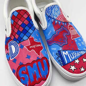 Hand Painted College/university Vans or Converse - Etsy