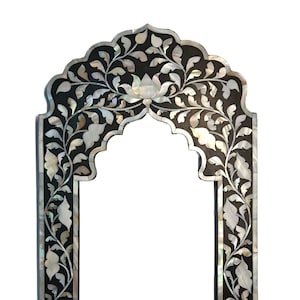 Handcrafted Lotus Flower Inlay Frame in Black - Etsy