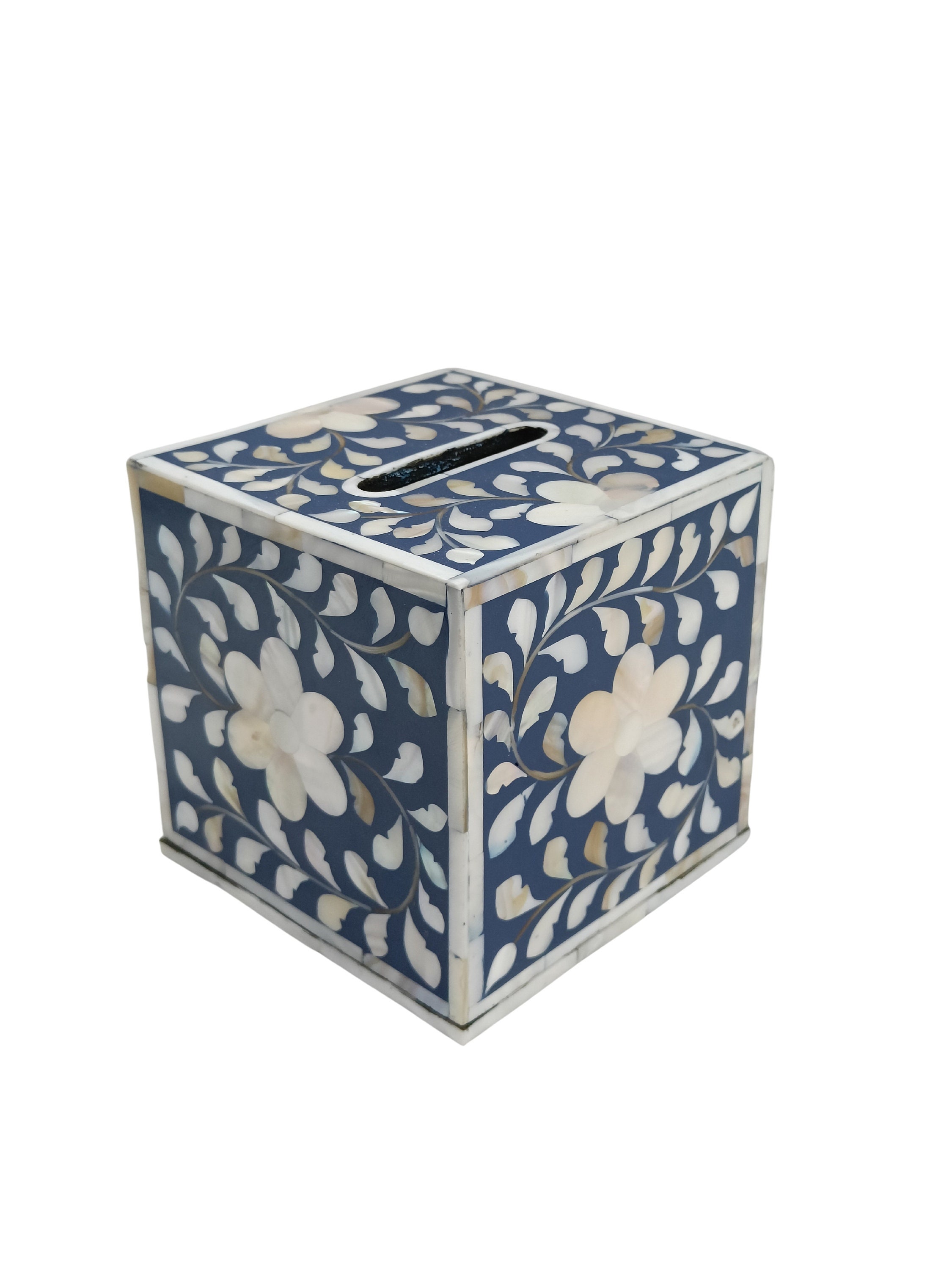 Elegant Blue Mother of Pearl Tissue Box Black Friday Special - Etsy