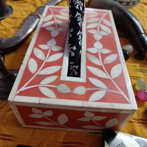 Chic and Elegant Bone Inlay Tissue Box an Artistic Addition to Your ...