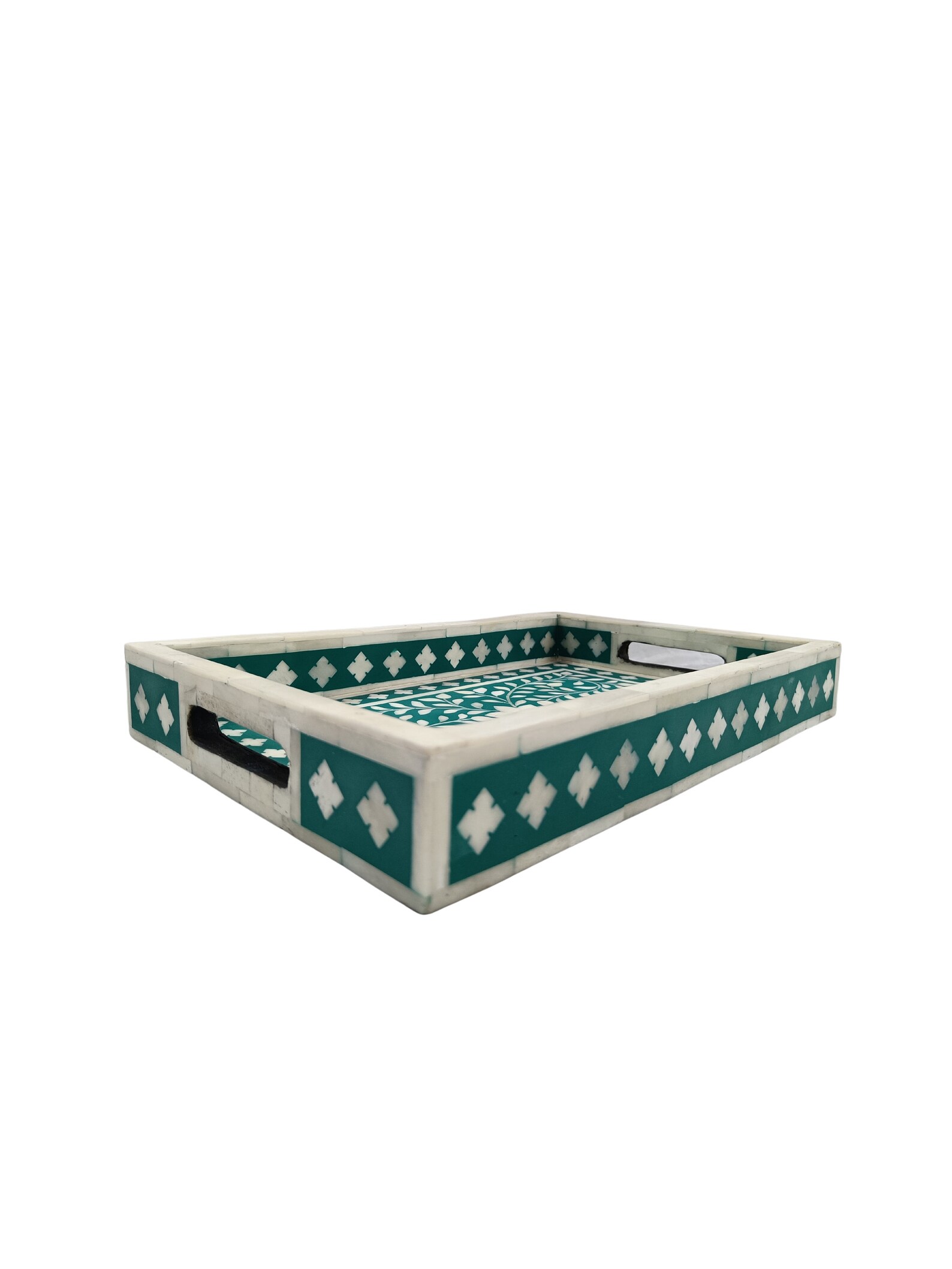 Green Elegance: Camel Bone Inlay Tray - Black Friday Special & Festive ...