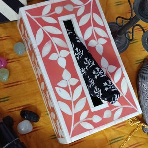Chic and Elegant Bone Inlay Tissue Box an Artistic Addition to Your ...