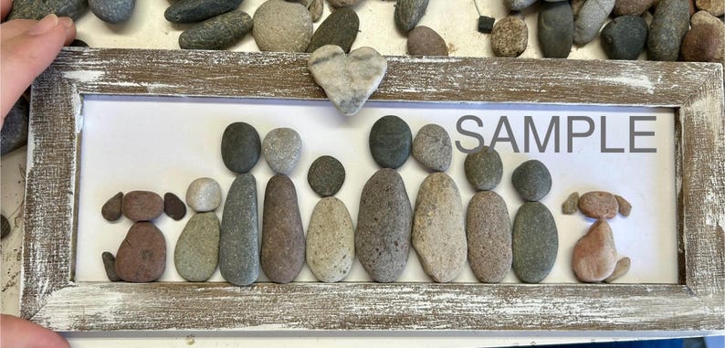 Made to Order! Custom Pebble Art Family *personalized Rock Family* Kids and Pets - Etsy