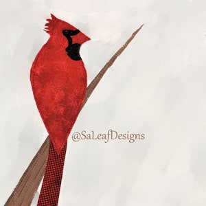 Northern Cardinal Bird Applique Quilt Pattern Digital - Etsy