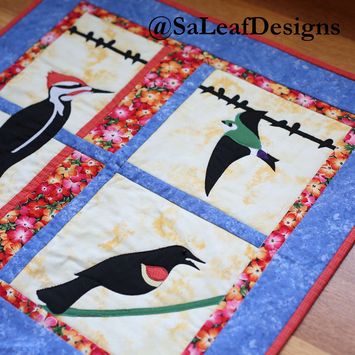 Violet Green Swallow Bird Applique Quilt Pattern Digital - Etsy