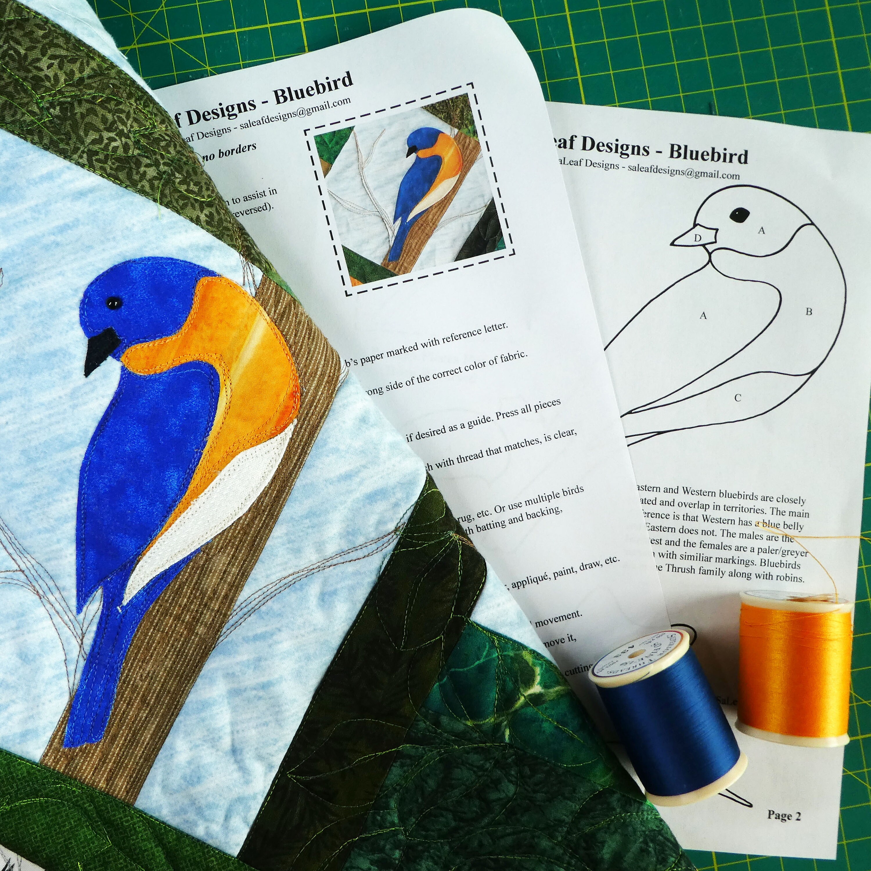 Bluebird Bird Quilt Pattern PDF Download | Etsy