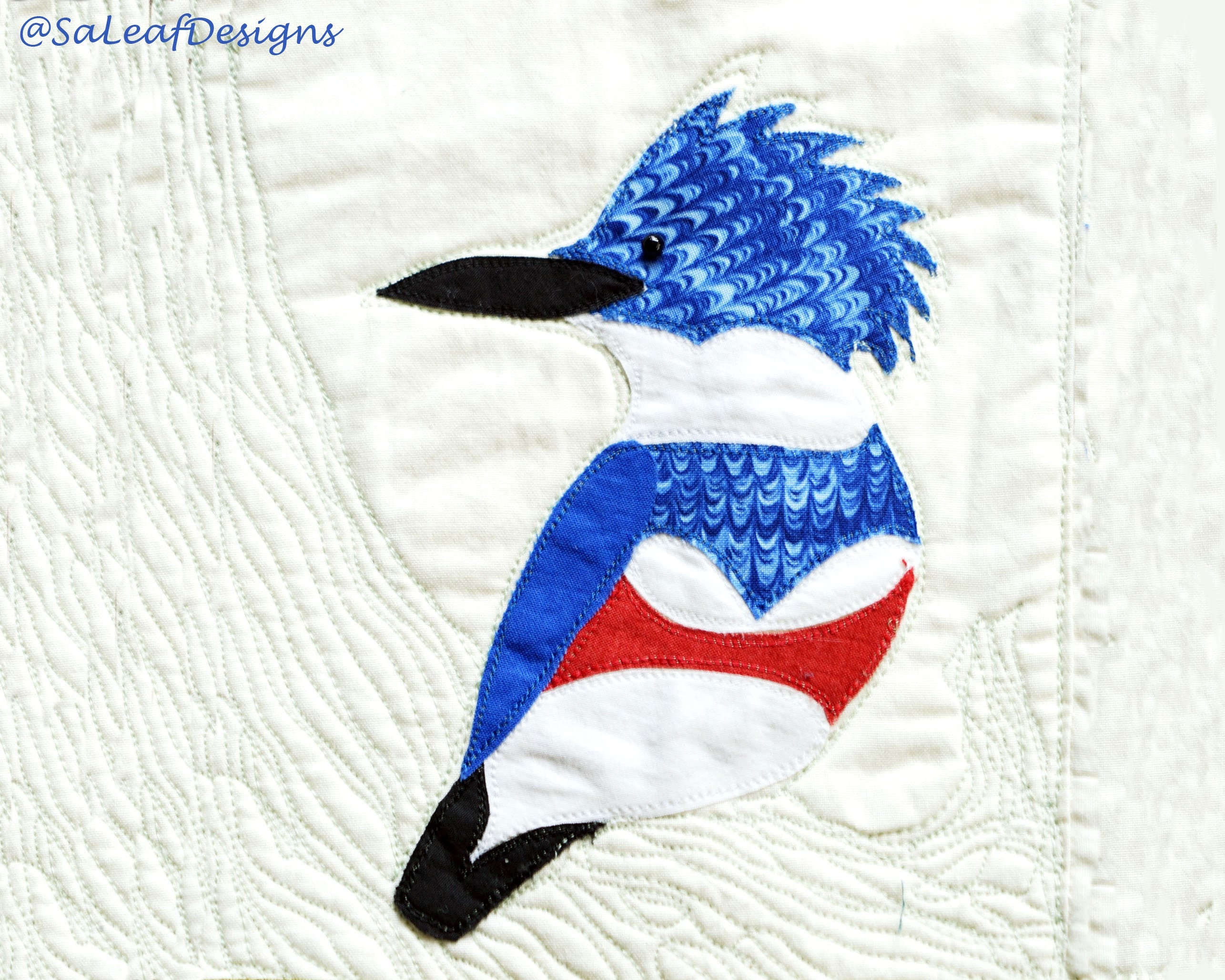 Belted Kingfisher Bird Quilt Pattern Digital Download | Etsy