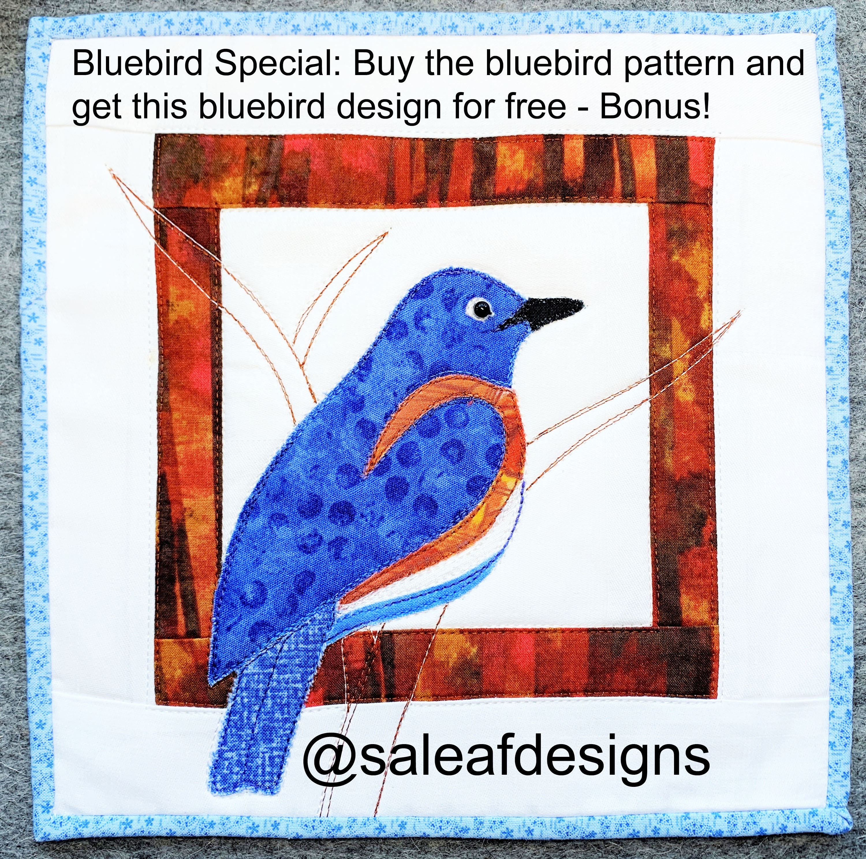 Bluebird Bird Quilt Pattern PDF Download | Etsy