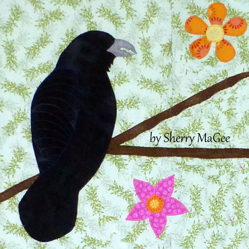 Raven Bird Quilt Pattern Digital Download - Etsy