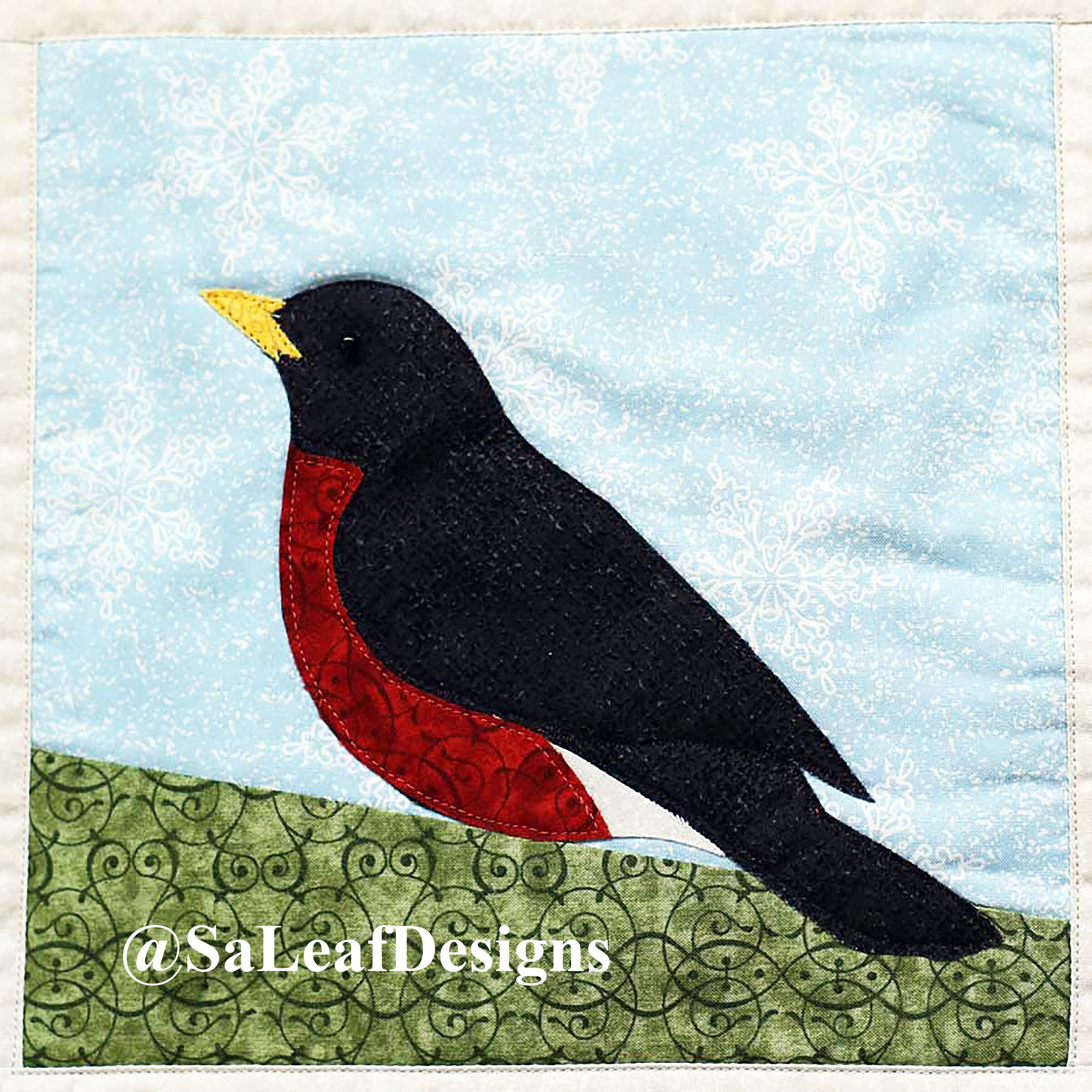 American Robin Bird Applique Quilt Pattern Digital | Etsy