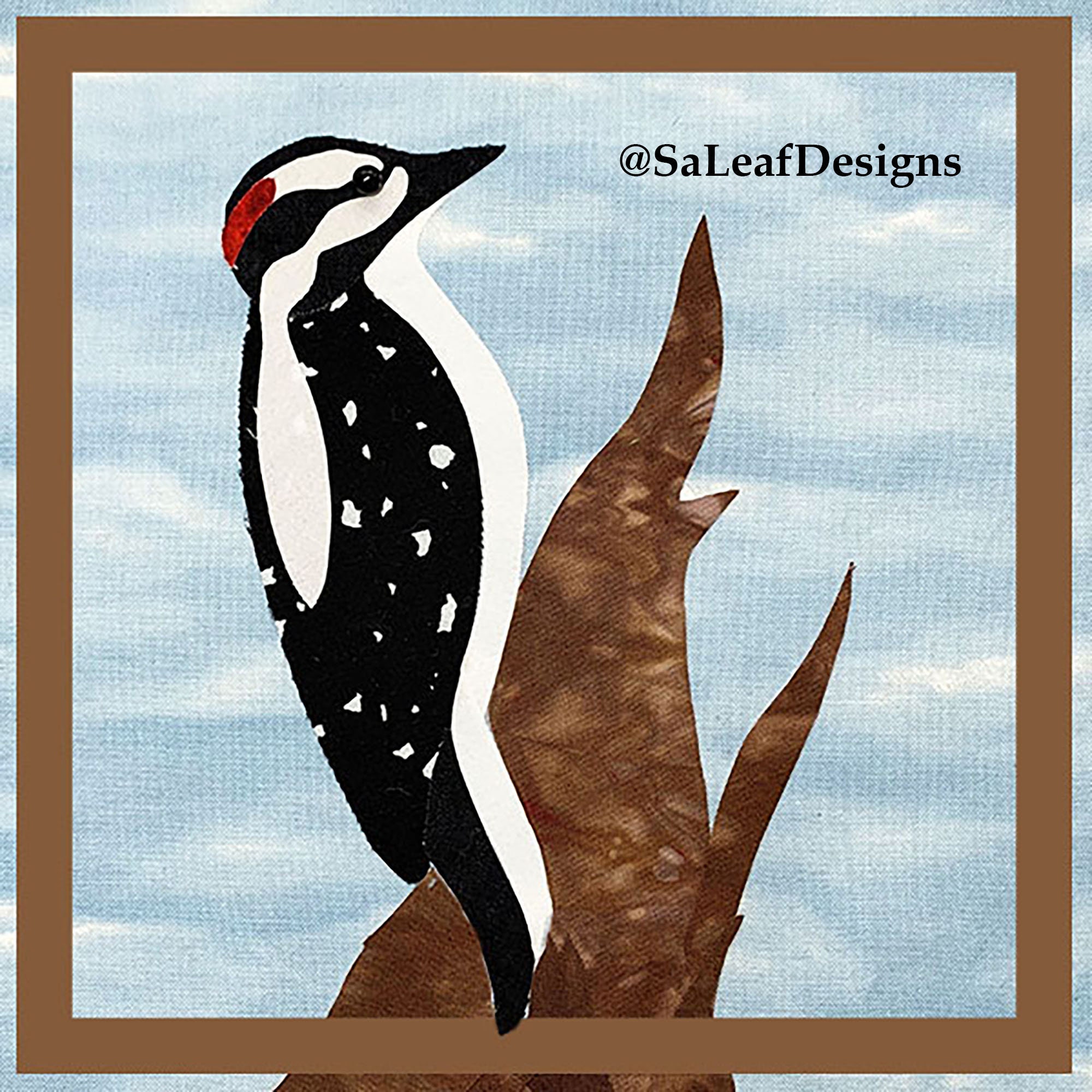Downy Woodpecker - Bird Applique Quilt Pattern - Digital Download - Etsy