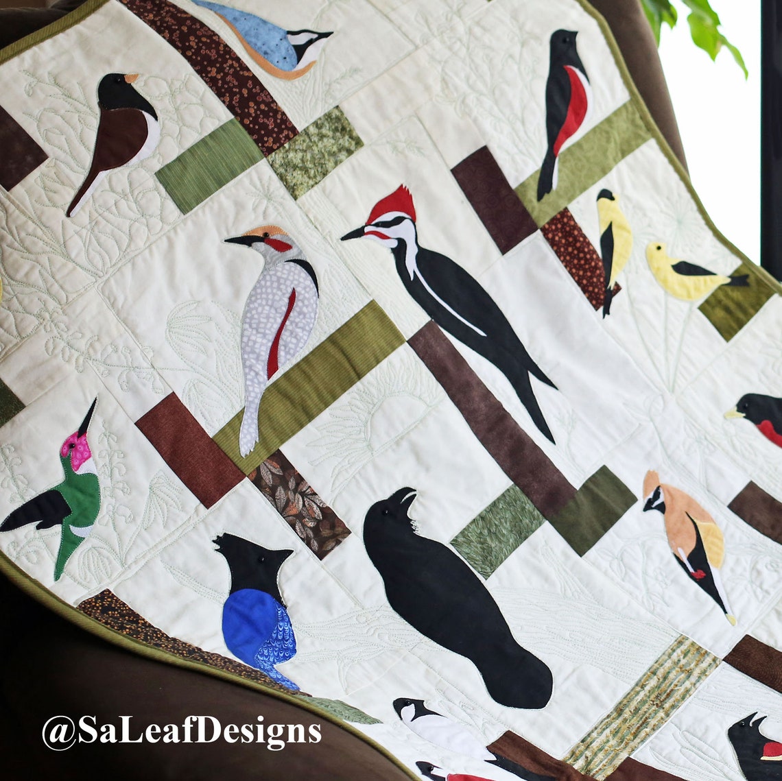 Pileated Woodpecker - Bird Applique Quilt Pattern - Digital Download - Etsy