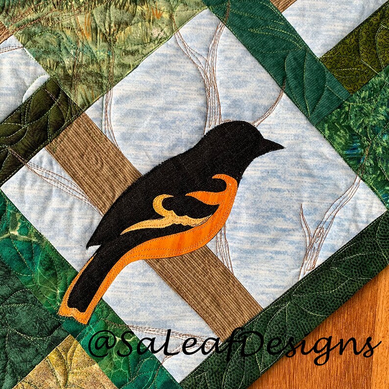 Baltimore Oriole Bird Quilt Pattern PDF Download - Etsy