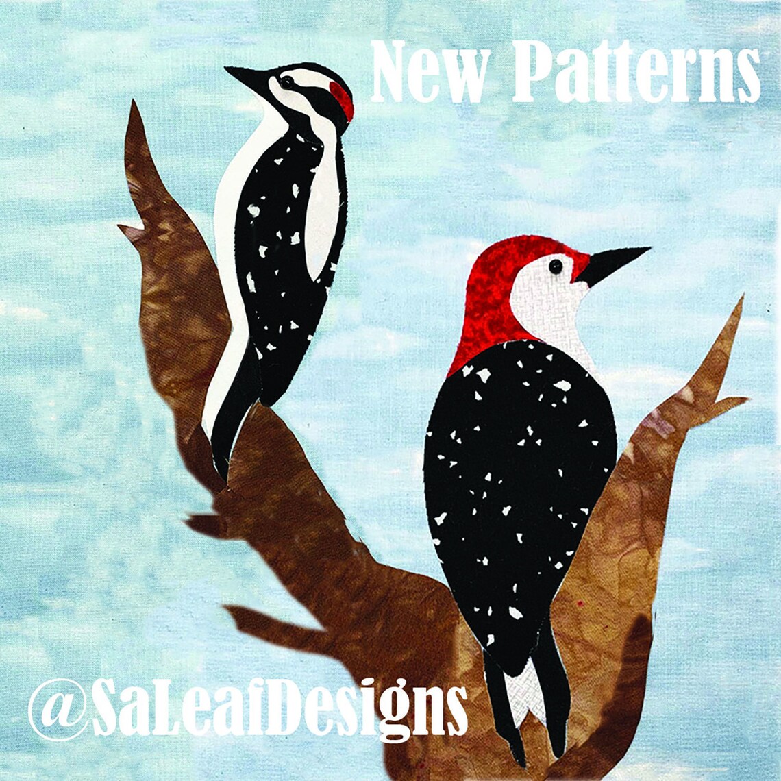 Red-bellied Woodpecker Bird Applique Quilt Pattern Digital | Etsy