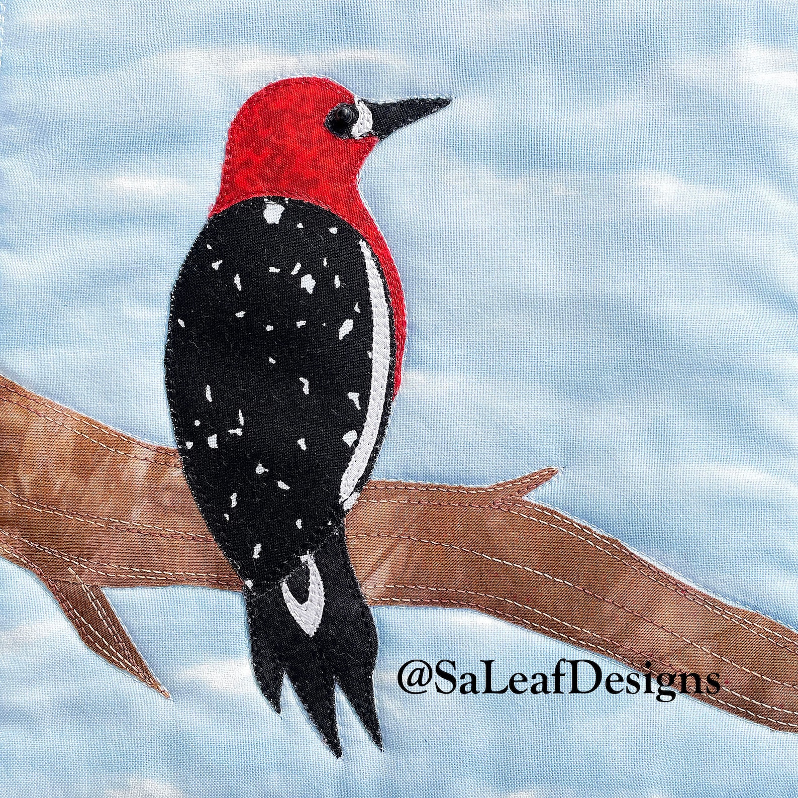 Red-breasted Sapsucker Woodpecker Bird Quilt Applique Pattern PDF ...