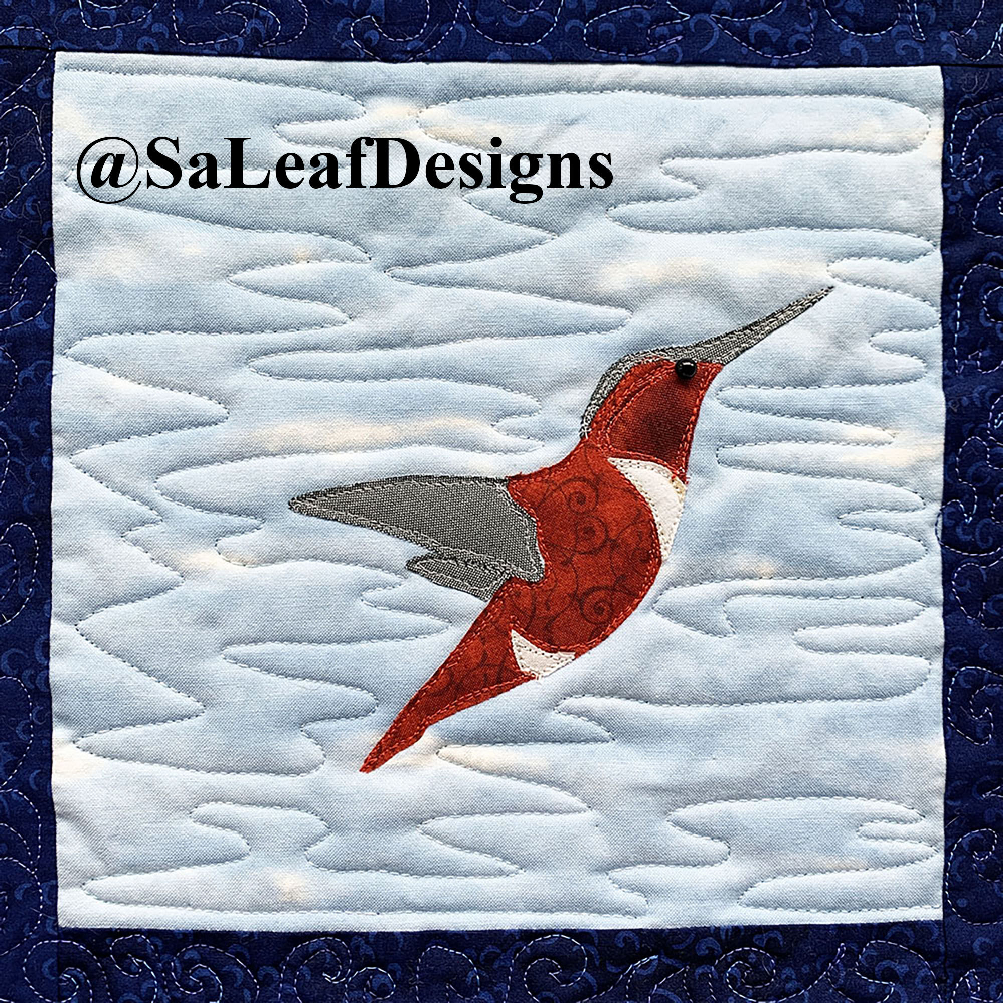Rufous Hummingbird Bird Applique Quilt Pattern Digital | Etsy