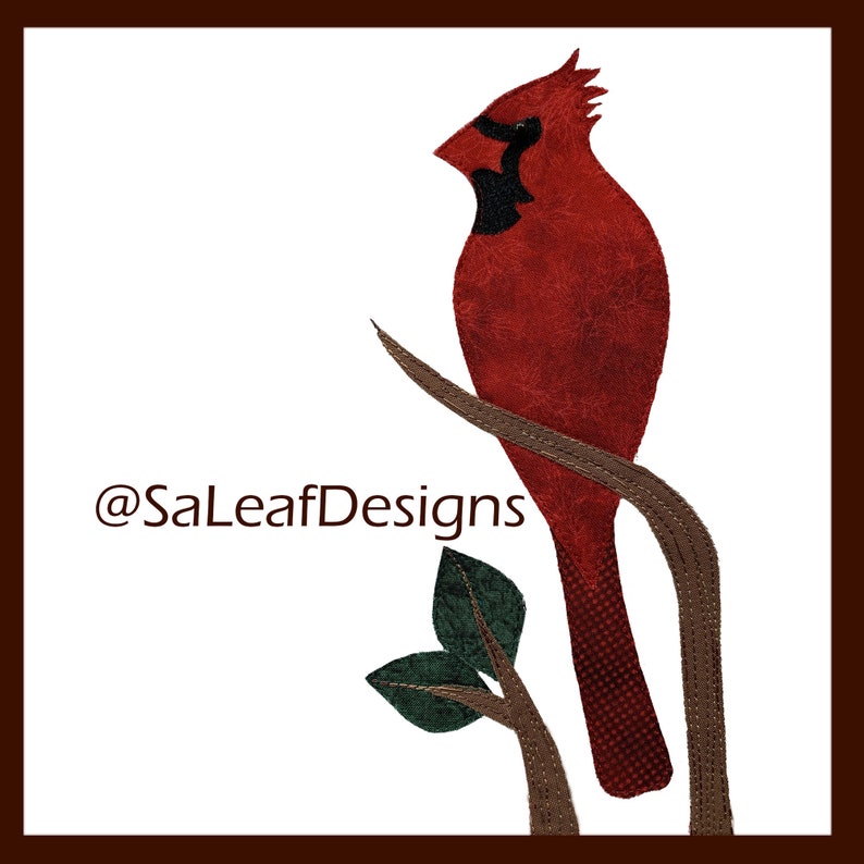 Northern Cardinal Bird Applique Quilt Pattern Digital - Etsy