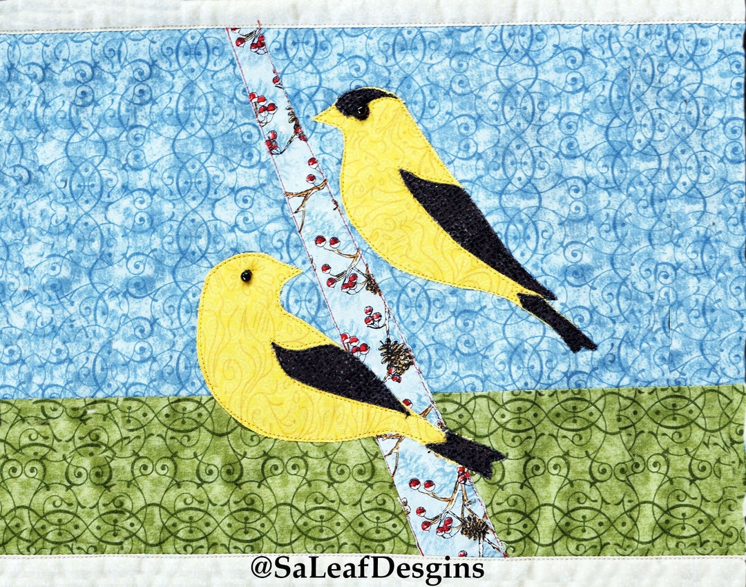American Goldfinch - Bird Applique Quilt Pattern - Digital Download - Etsy