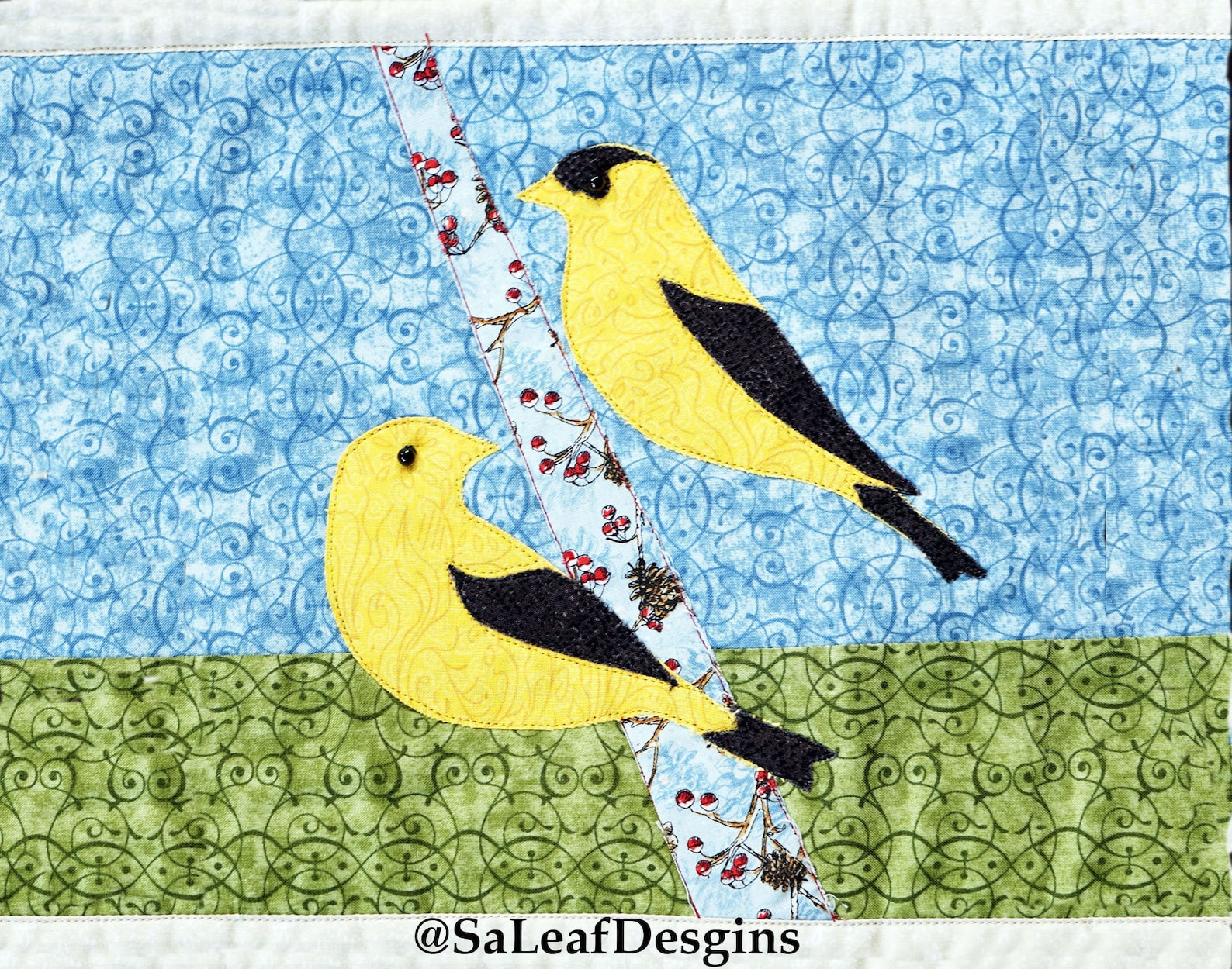 American Goldfinch Bird Applique Quilt Pattern Digital - Etsy