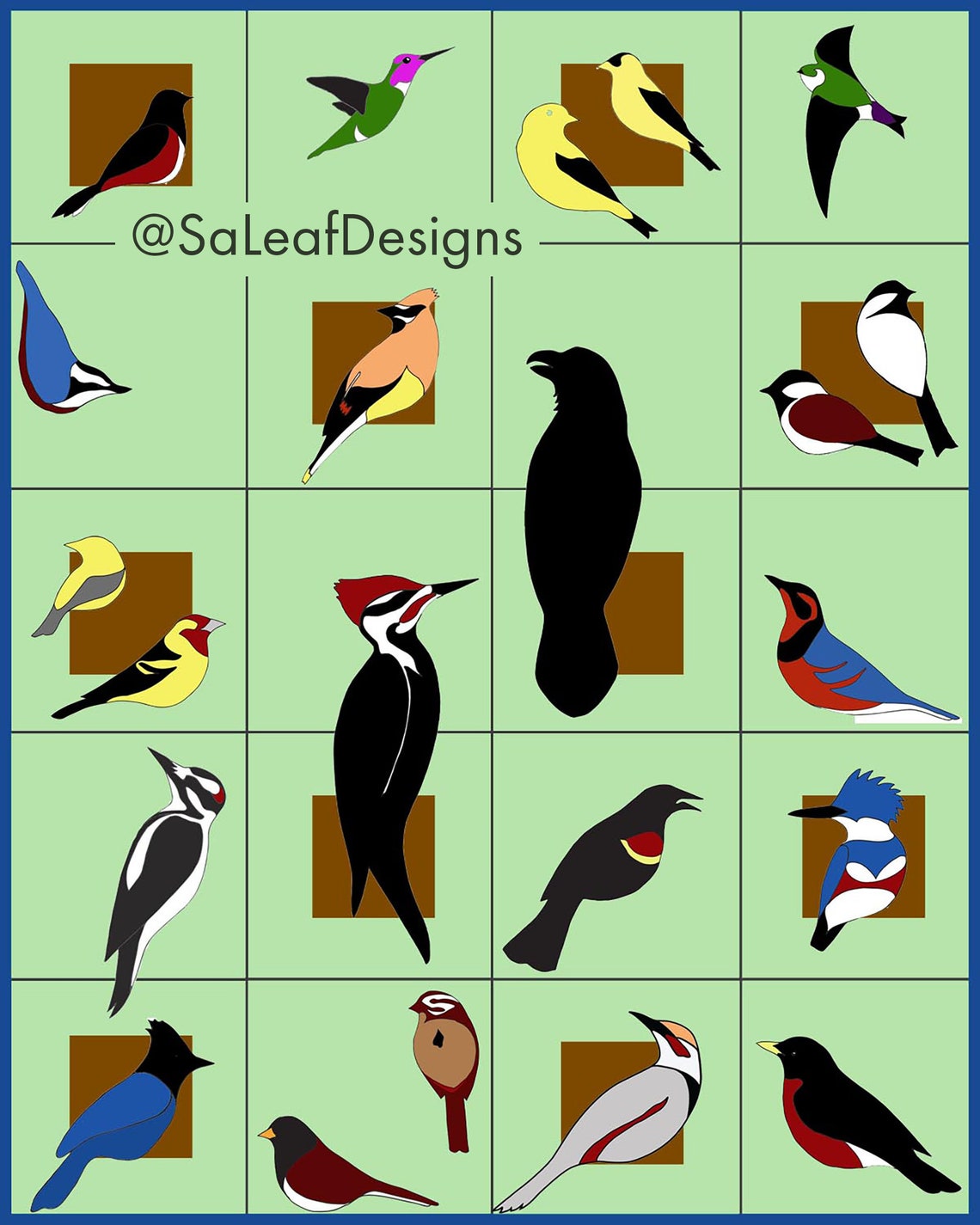 Northwest Songbirds - Original Bird Quilt Pattern With 19 Birds - PDF ...