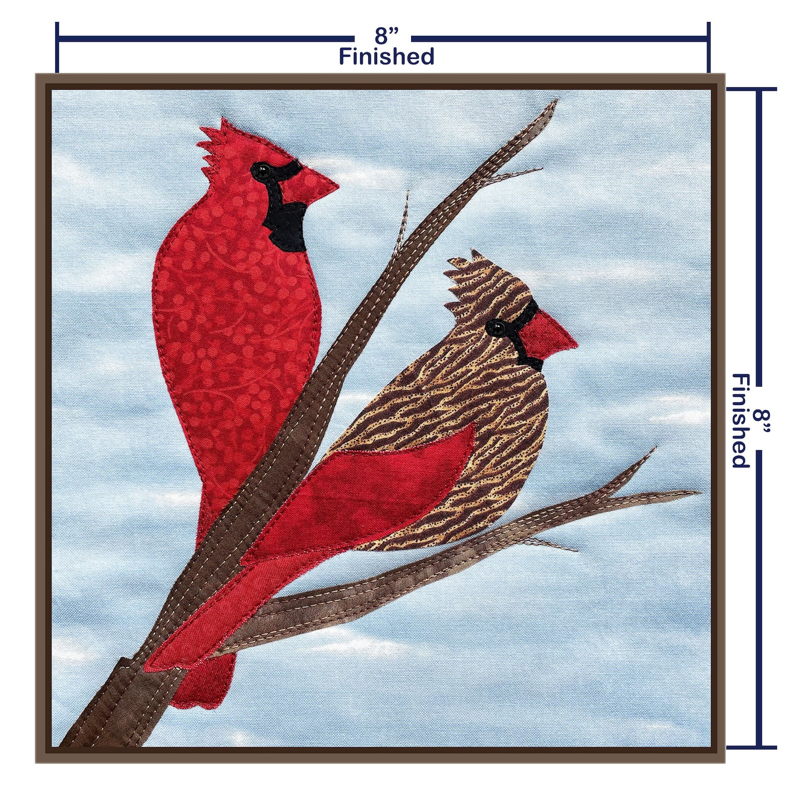 Northern Cardinal Bird Applique Quilt Pattern Digital Download - Etsy