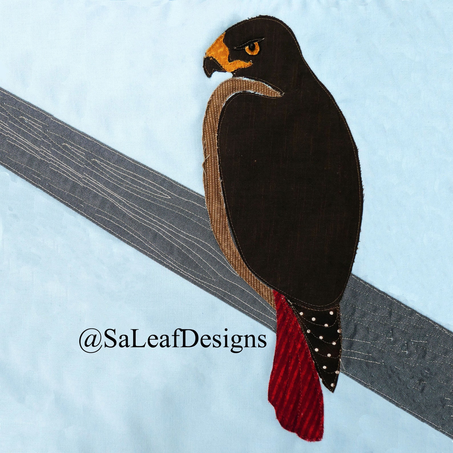 Red-tailed Hawk Bird Applique Quilt Pattern PDF Download - Etsy
