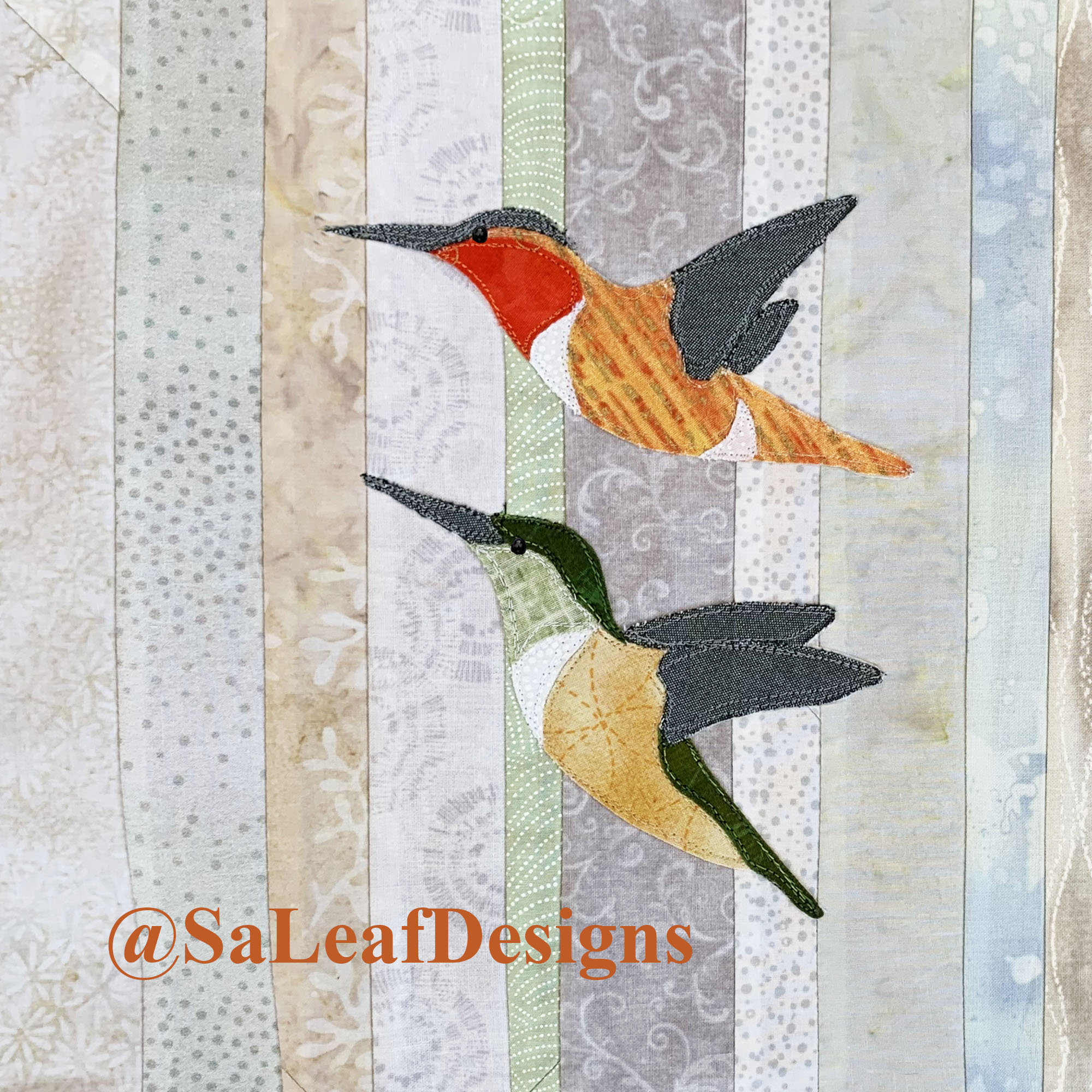 Rufous Hummingbird Bird Applique Quilt Pattern Digital | Etsy