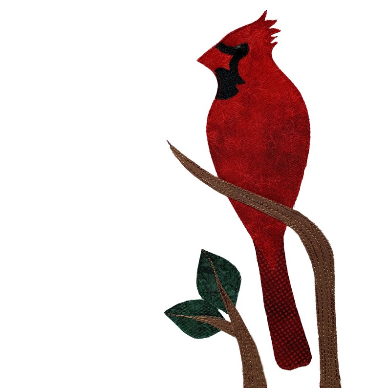 Northern Cardinal Bird Applique Quilt Pattern Digital | Etsy