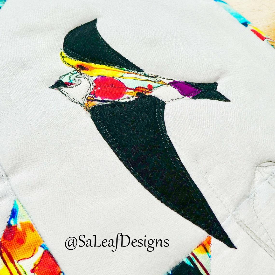 Violet Green Swallow Bird Applique Quilt Pattern Digital - Etsy