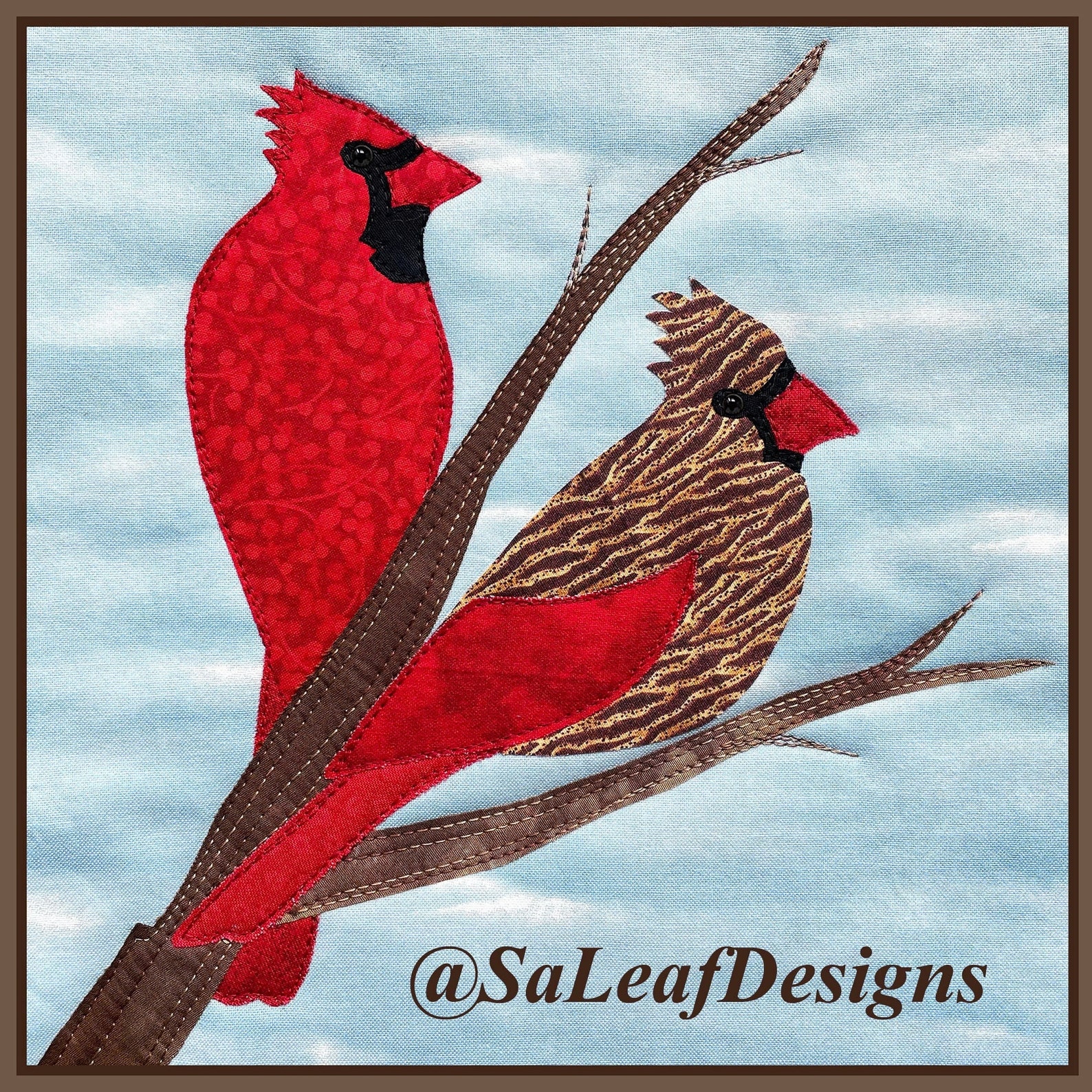 Northern Cardinal Bird Applique Quilt Pattern Digital - Etsy