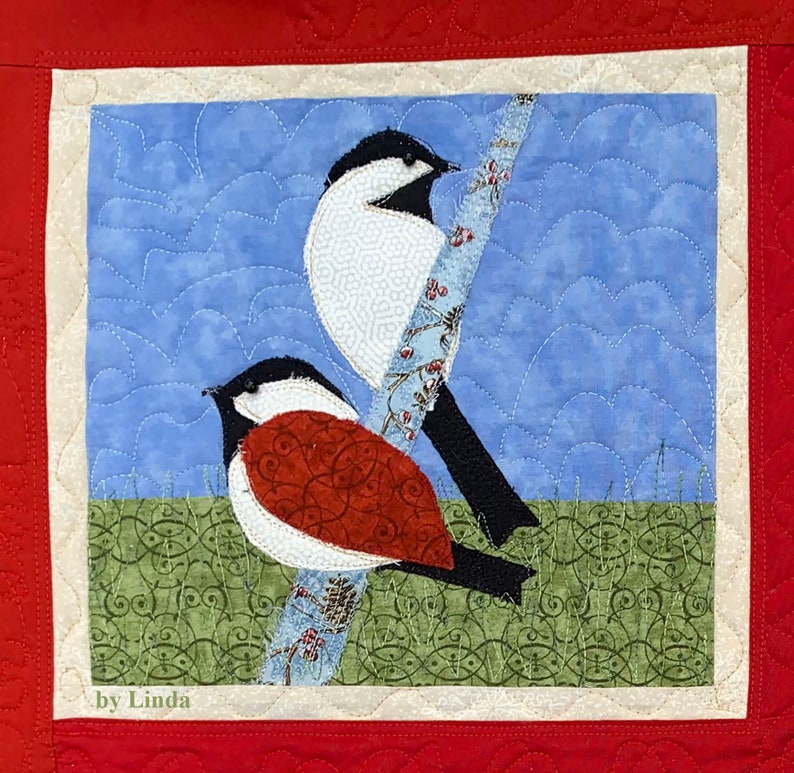 Chickadee Bird Applique Quilt Pattern Digital Download | Etsy