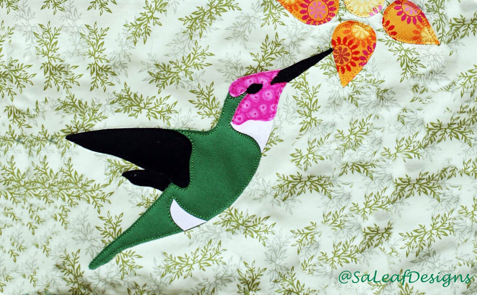 Anna's Hummingbird Bird Applique Quilt Pattern PDF - Etsy UK