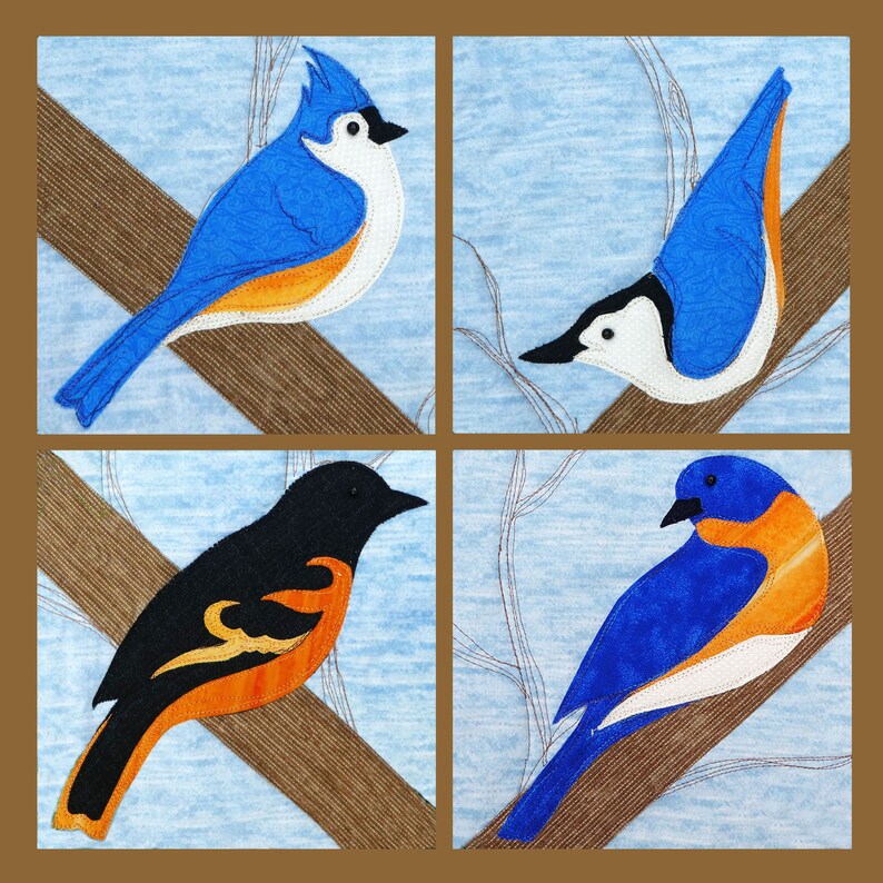 Baltimore Oriole Bird Quilt Pattern PDF Download | Etsy