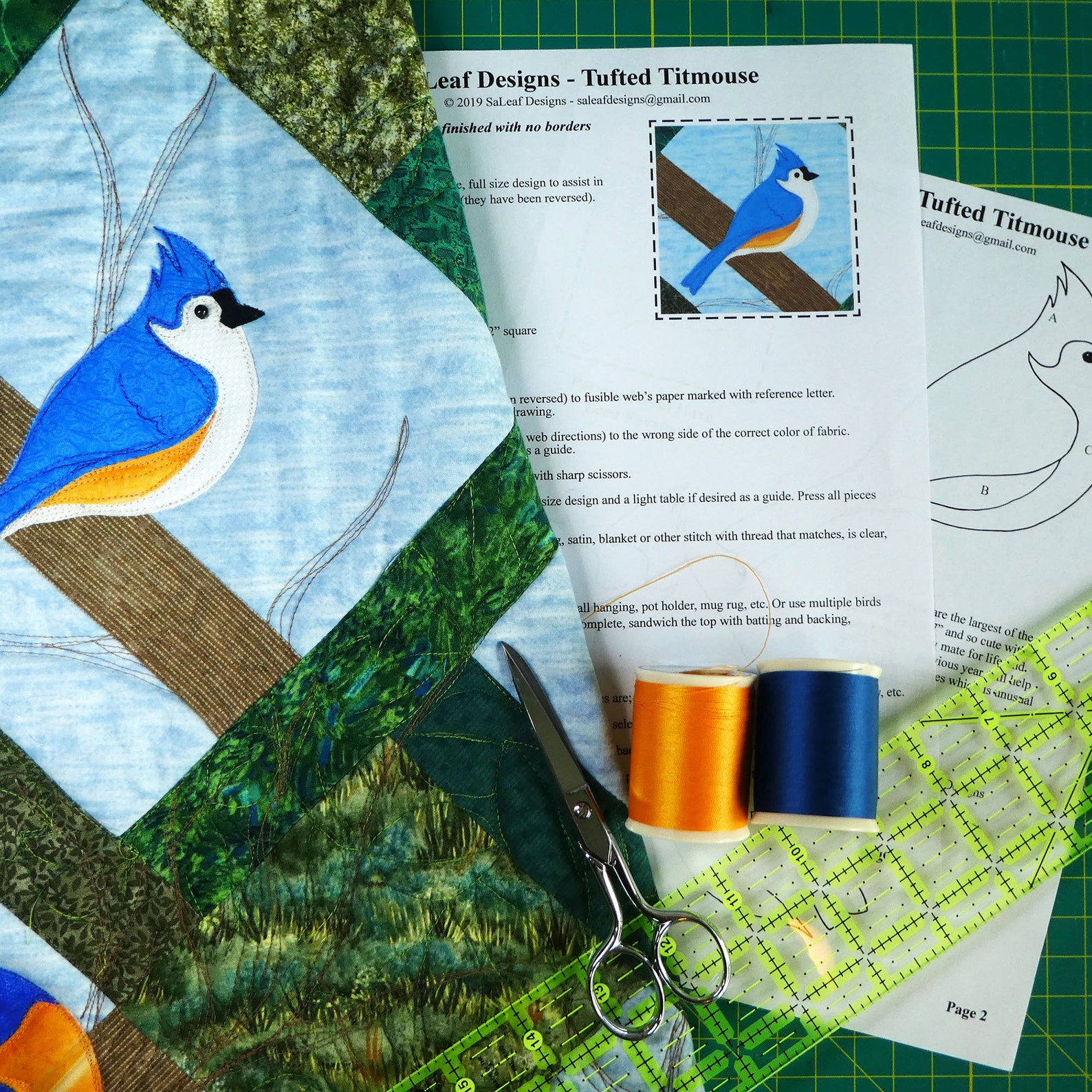 Tufted Titmouse Bird Quilt Pattern PDF Download - Etsy Canada