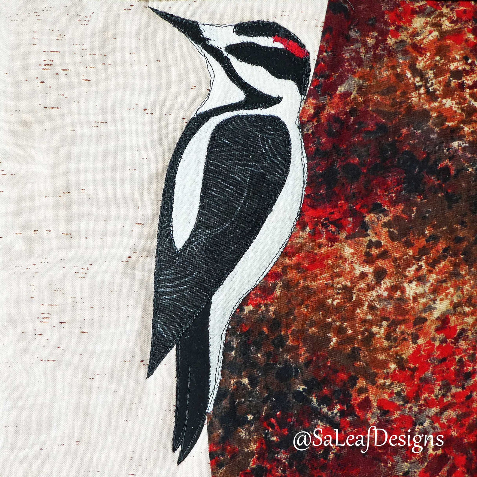 Hairy Woodpecker - Bird Applique Quilt Pattern - Digital Download - Etsy