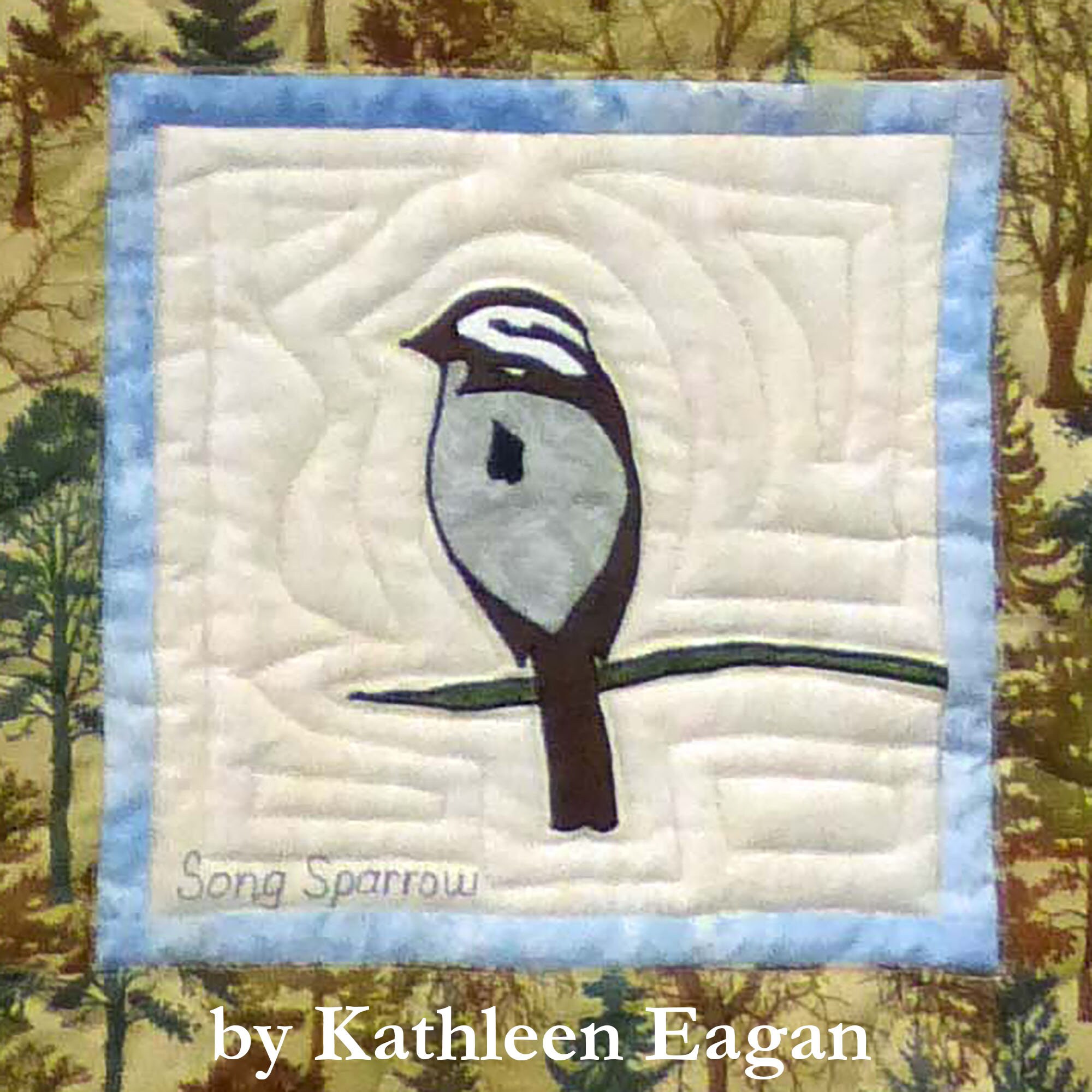 Song Sparrow Bird Applique Quilt Pattern PDF Download - Etsy 日本