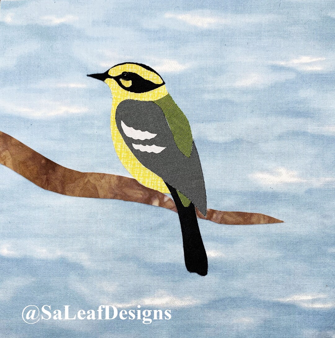 Townsend's Warbler Bird Applique Quilt Pattern Digital - Etsy