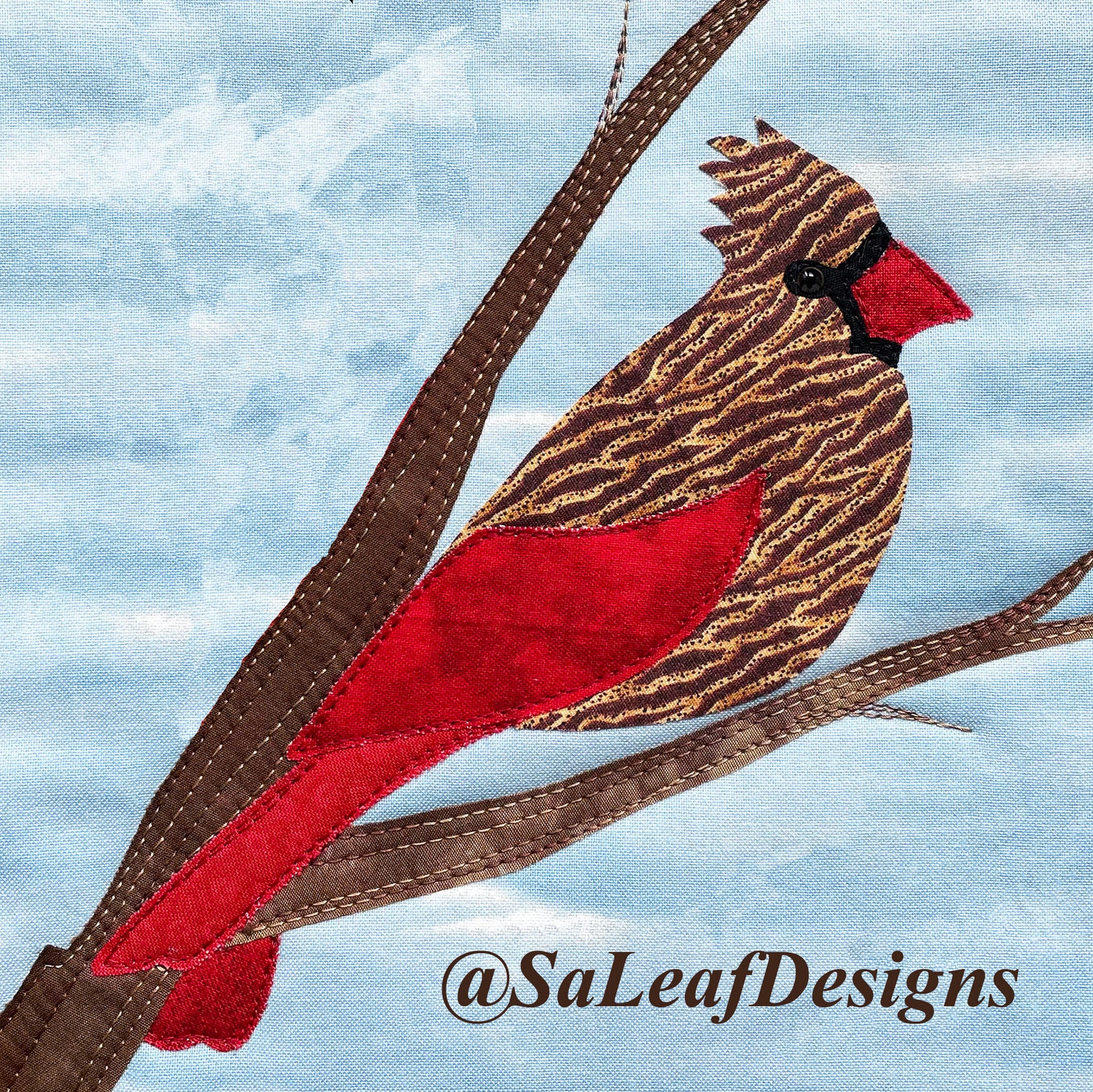 Northern Cardinal Bird Applique Quilt Pattern Digital - Etsy