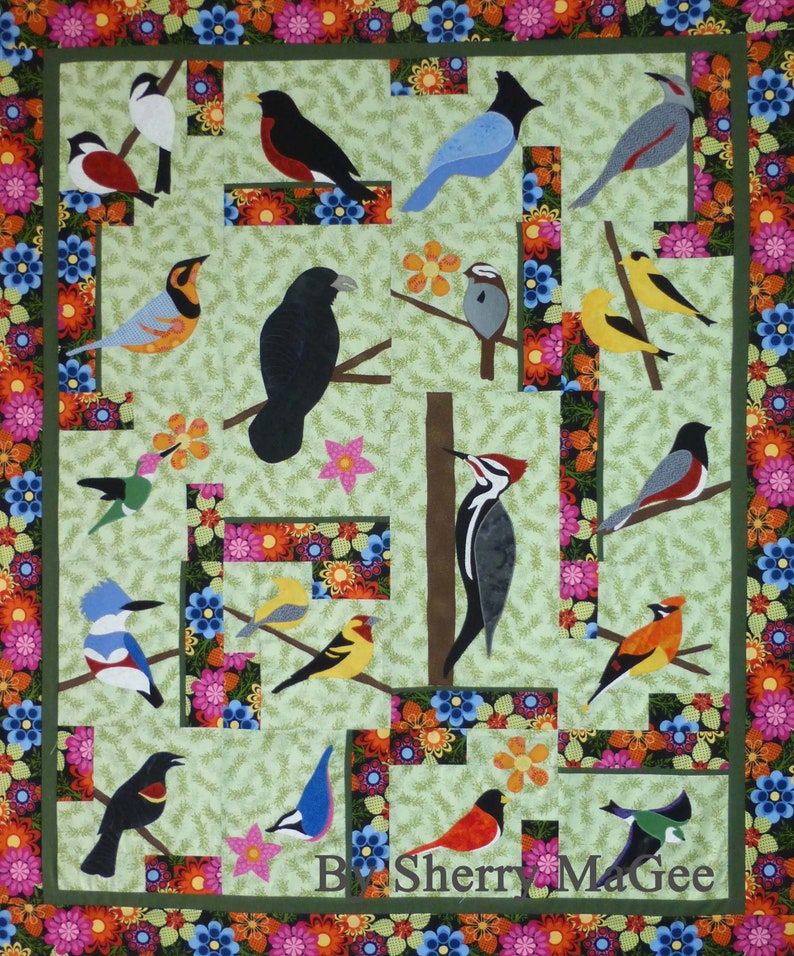 Northwest Songbirds - Original Bird Quilt Pattern With 19 Birds - PDF ...