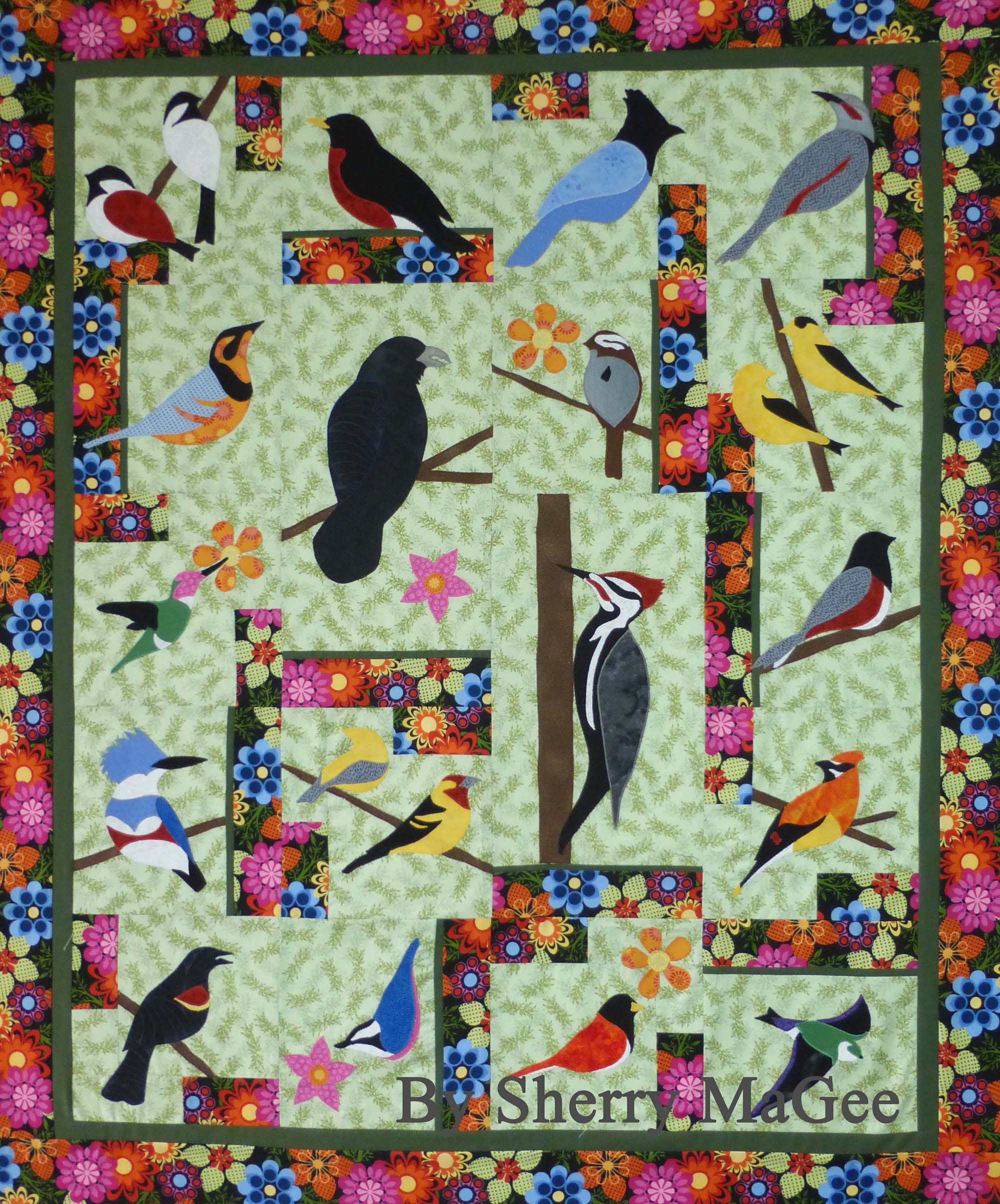 Northwest Songbirds - Original Bird Quilt Pattern With 19 Birds - PDF ...