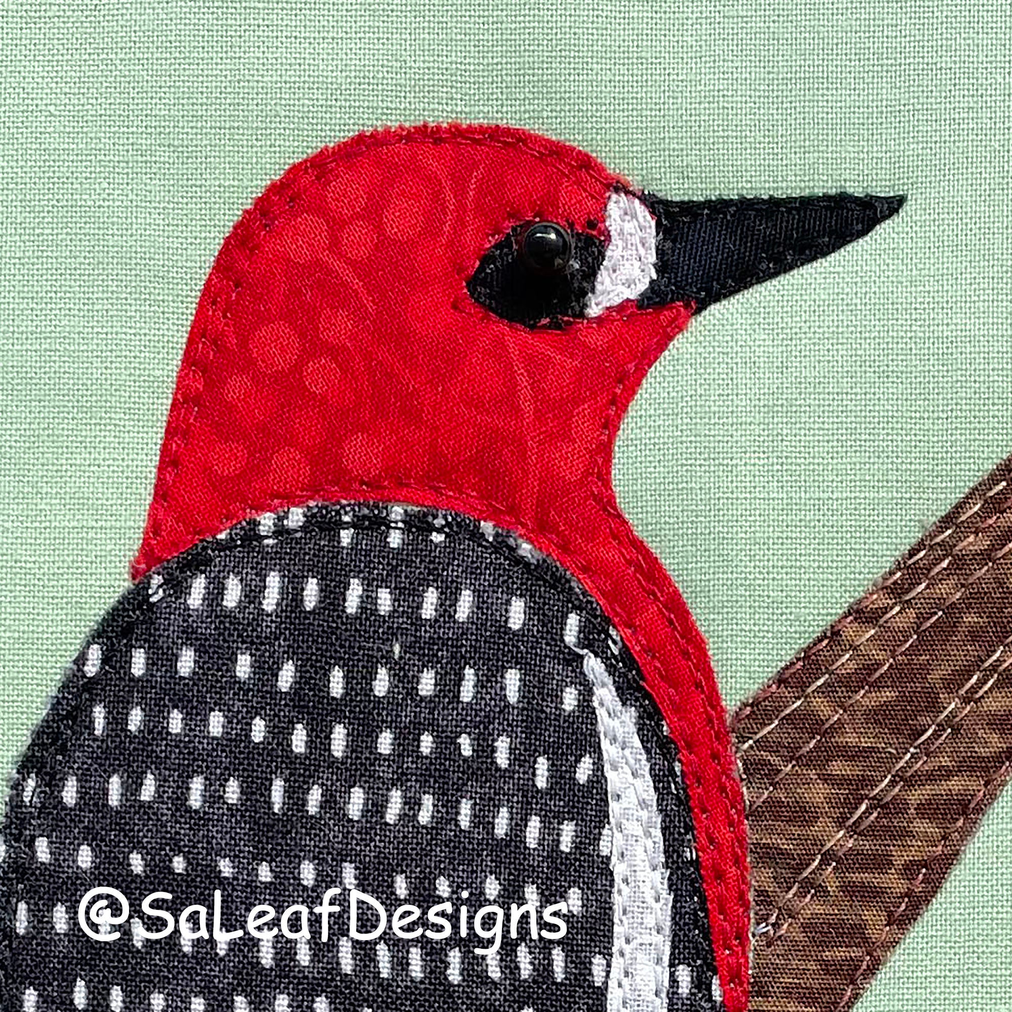 Red-breasted Sapsucker Woodpecker Bird Quilt Applique Pattern PDF ...