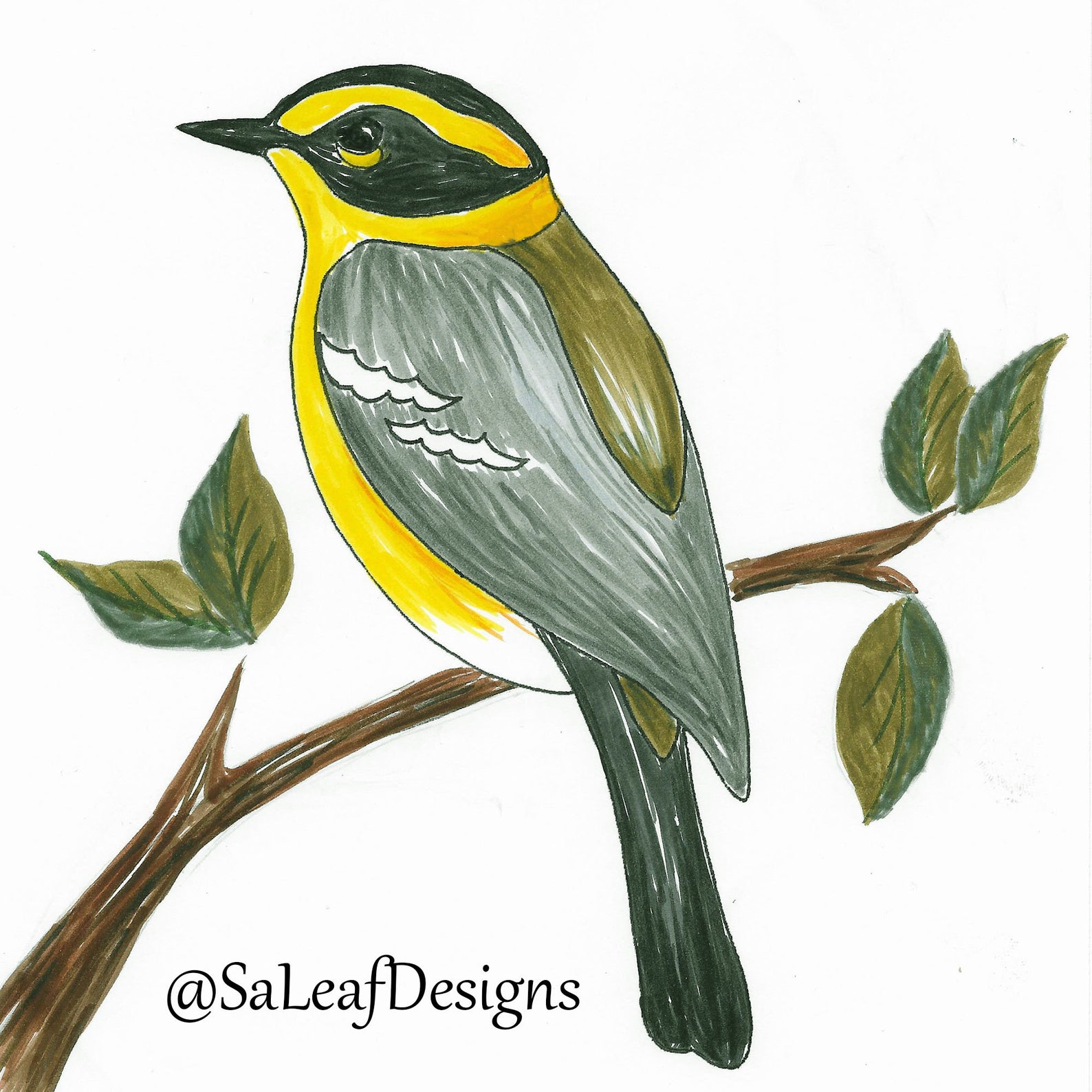 Townsend's Warbler - Bird Applique Quilt Pattern - Digital Download - Etsy