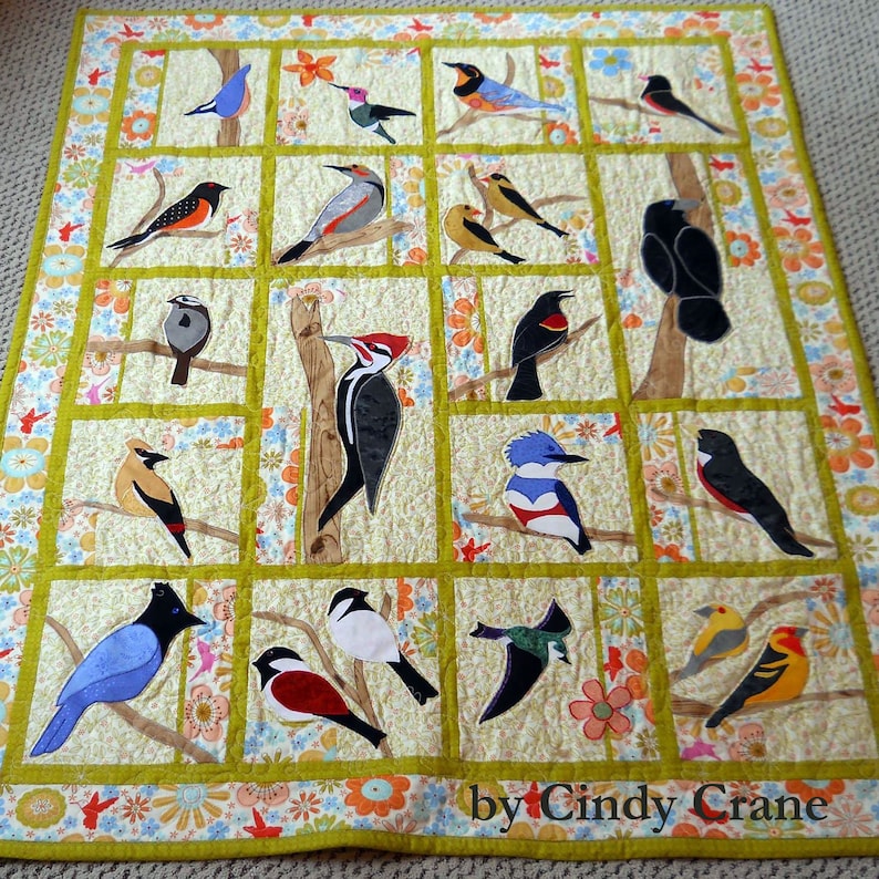 Northwest Songbirds - Original Bird Quilt Pattern With 19 Birds - PDF ...