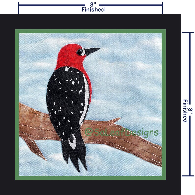 Red-breasted Sapsucker Woodpecker Bird Quilt Applique Pattern PDF ...