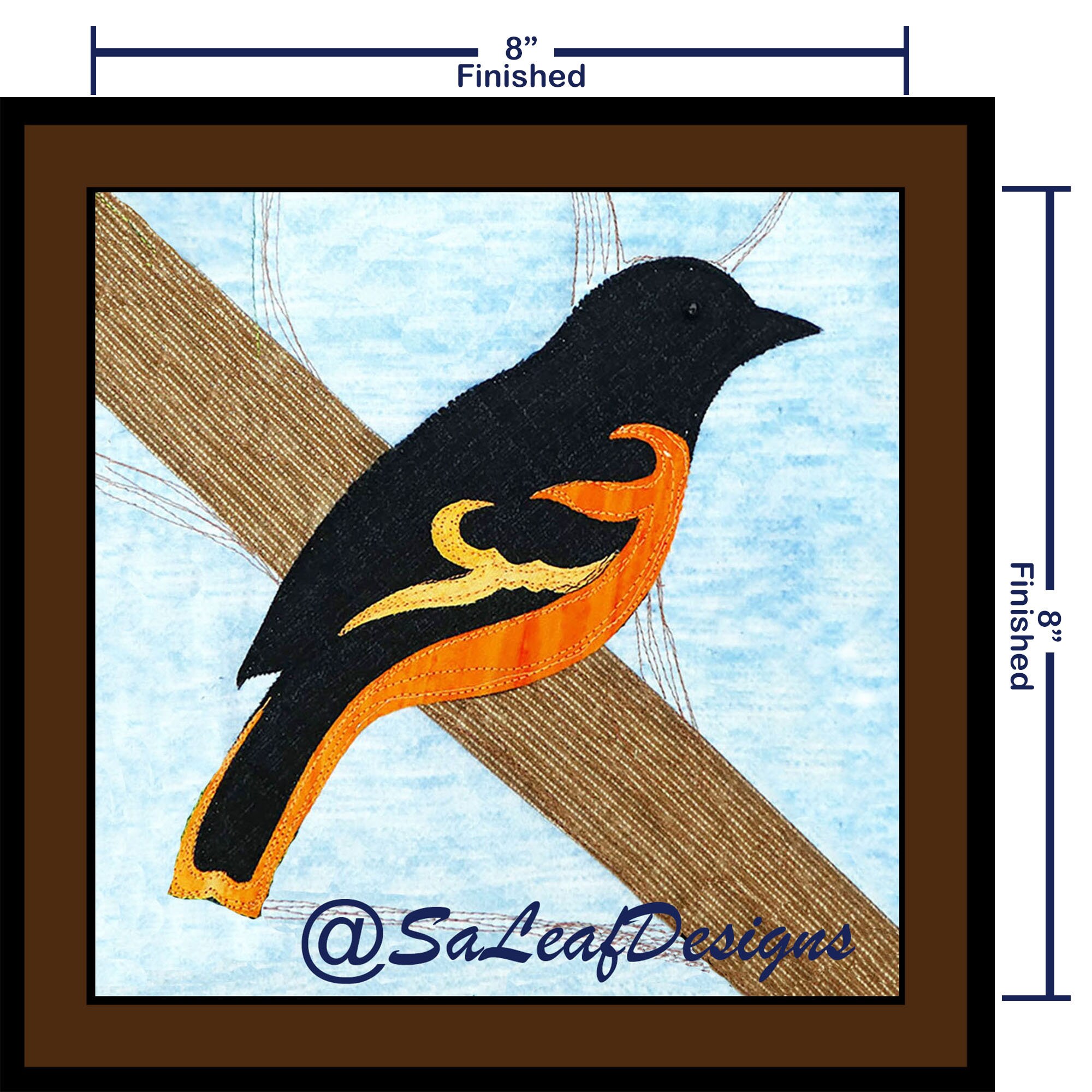 Baltimore Oriole - Bird Quilt Pattern - PDF Download - Etsy
