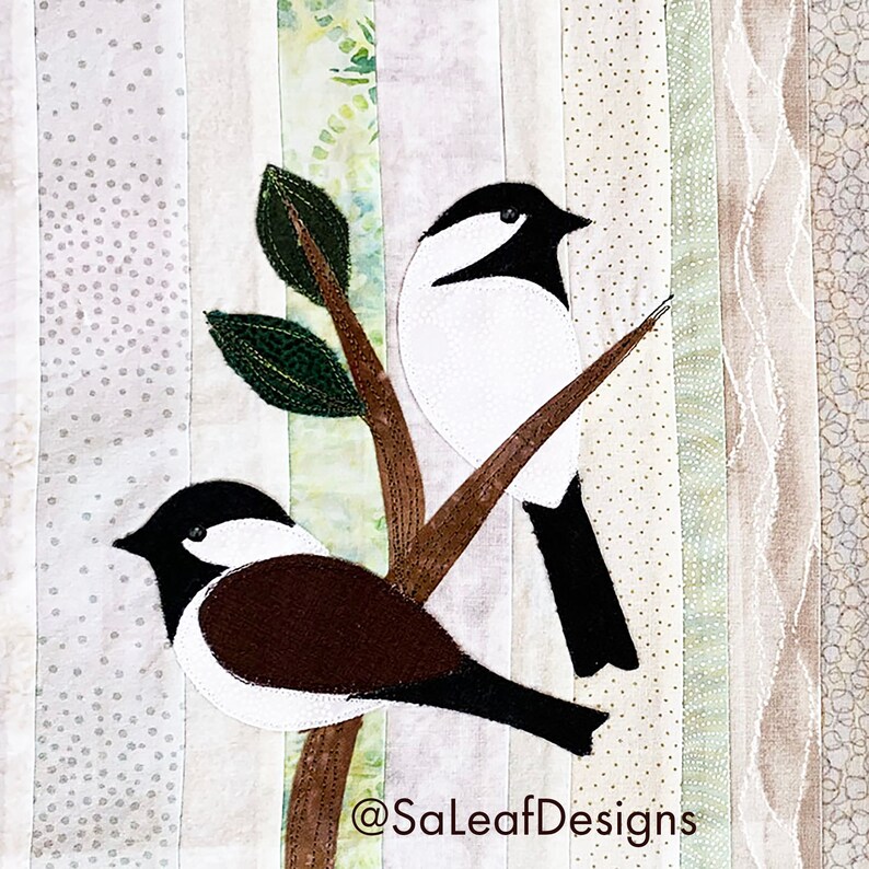 Chickadee Bird Applique Quilt Pattern Digital Download | Etsy