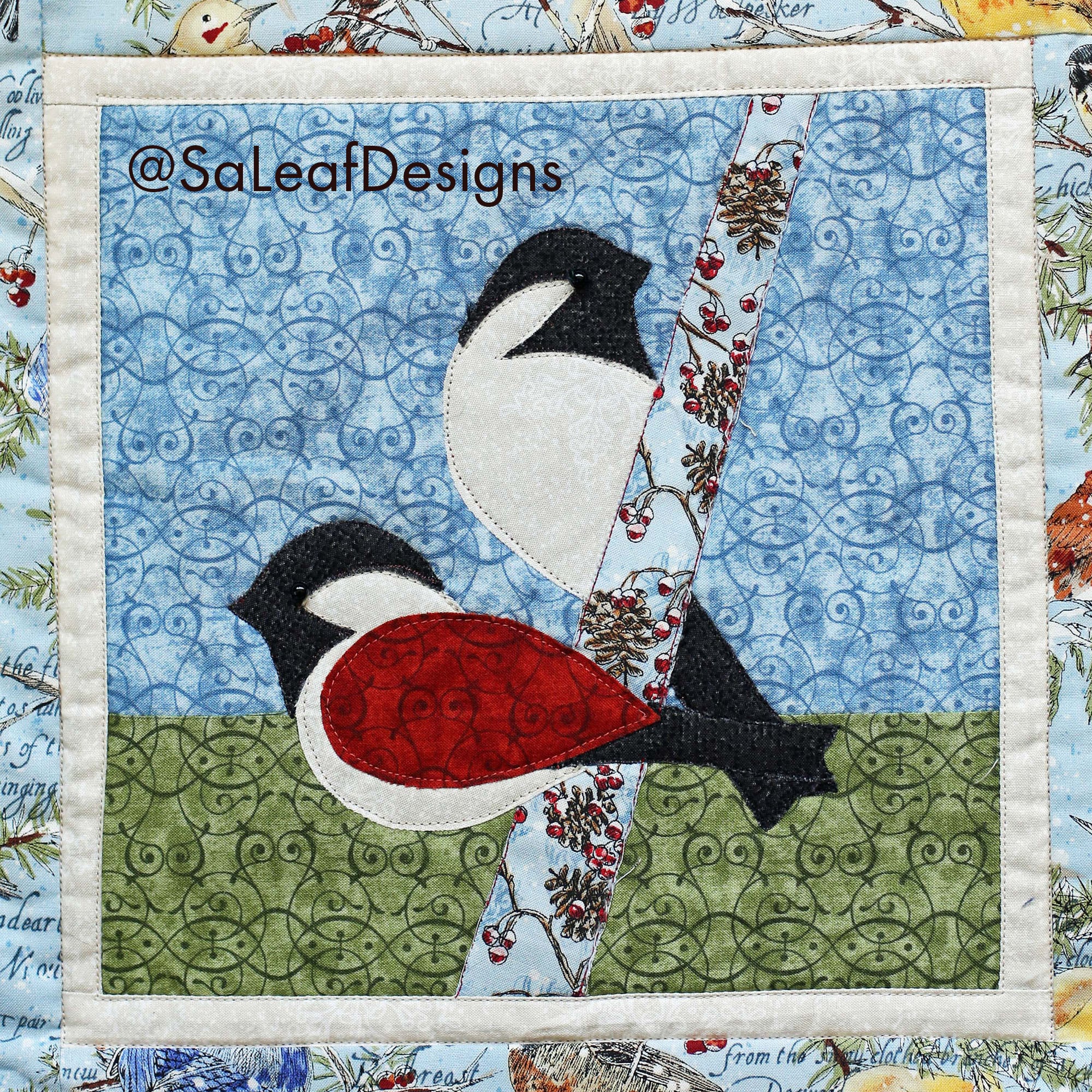 Chickadee Bird Applique Quilt Pattern Digital Download | Etsy