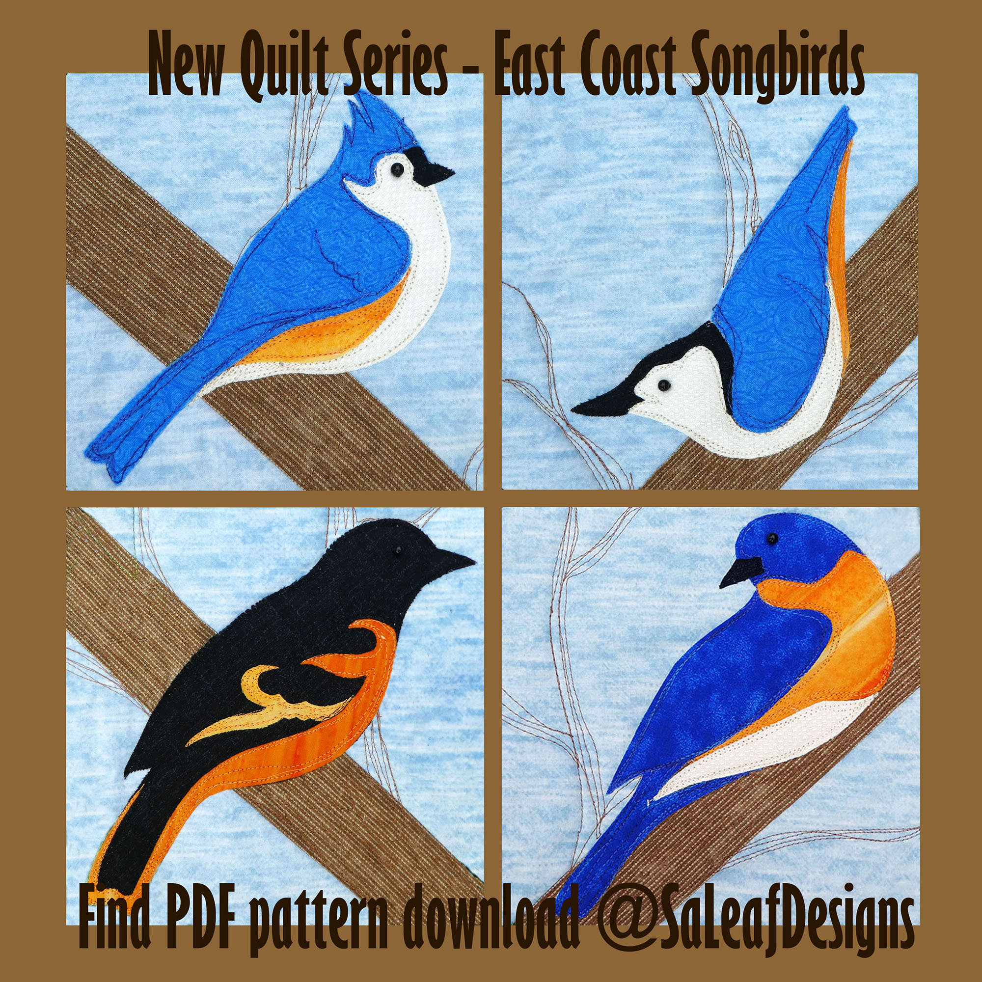Baltimore Oriole Bird Quilt Pattern PDF Download - Etsy