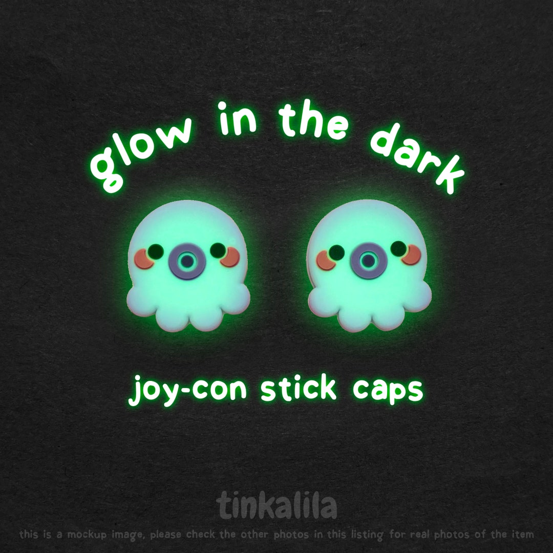 Joy-con Stick Caps: Glow in the Dark Octopus - Etsy